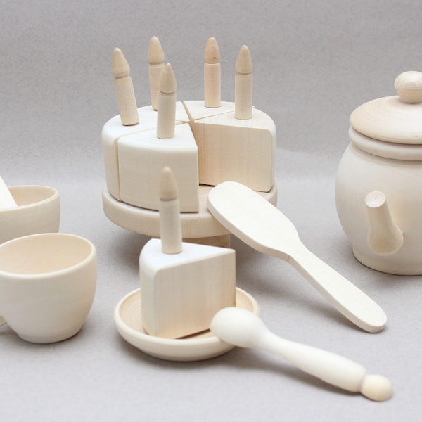 Wooden Tea Set - Etsy