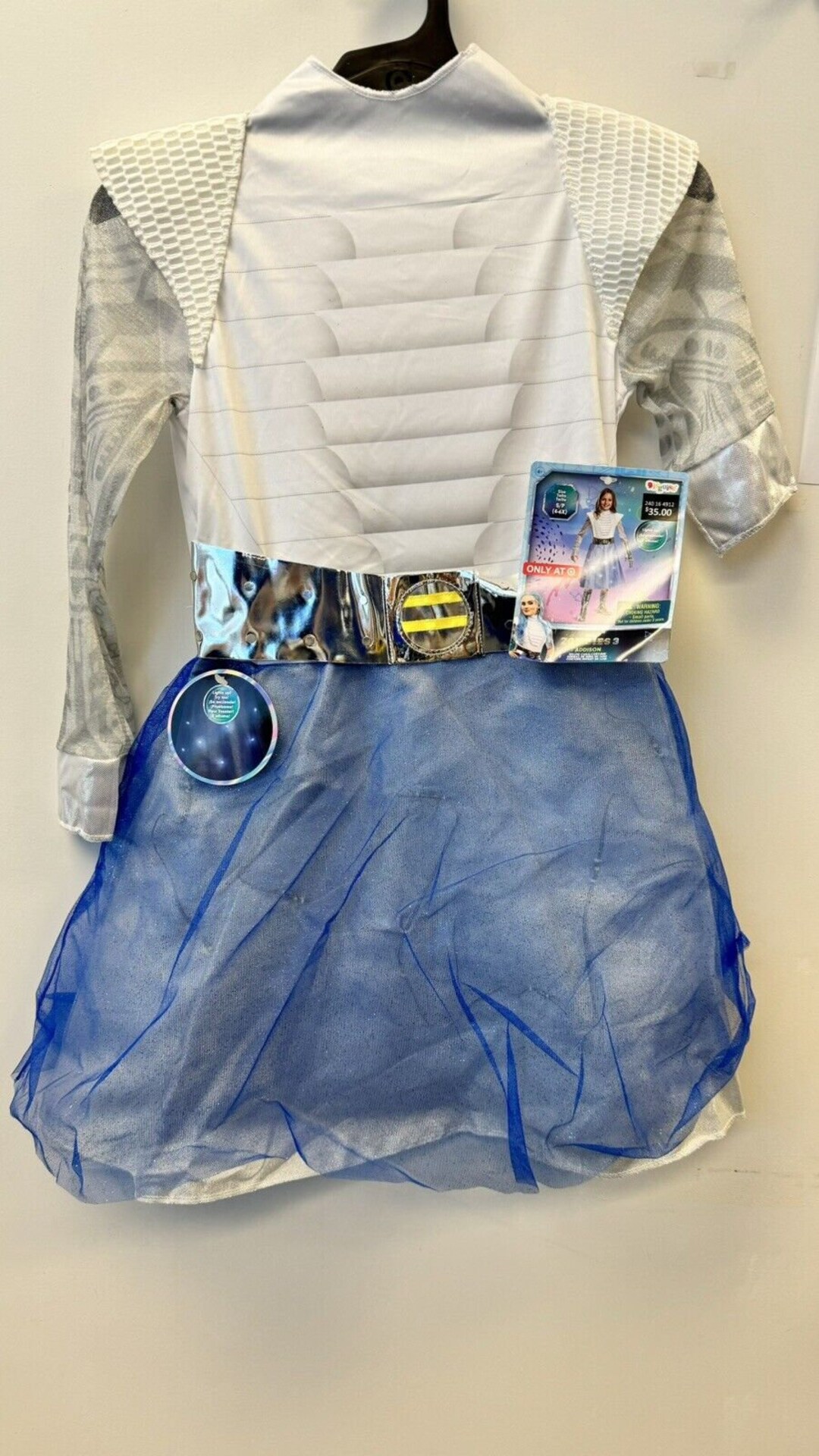 Zombies 3 Addison Halloween Costume Light up Girl Dress Glove Child ...