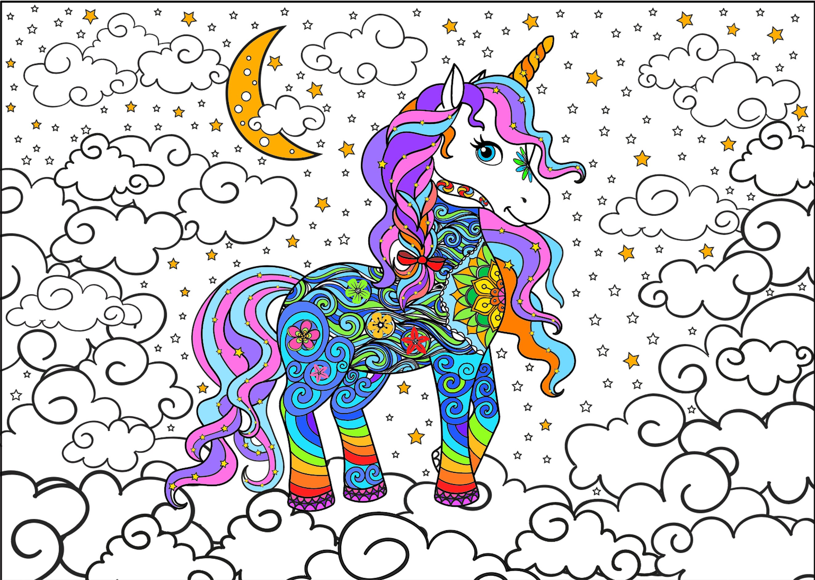 Giant Coloring Poster Adults & Kids - Fun Time for Families, Friends ...