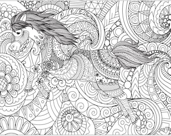 Giant Coloring Poster Adults & Kids - Fun Time for Families, Friends ...