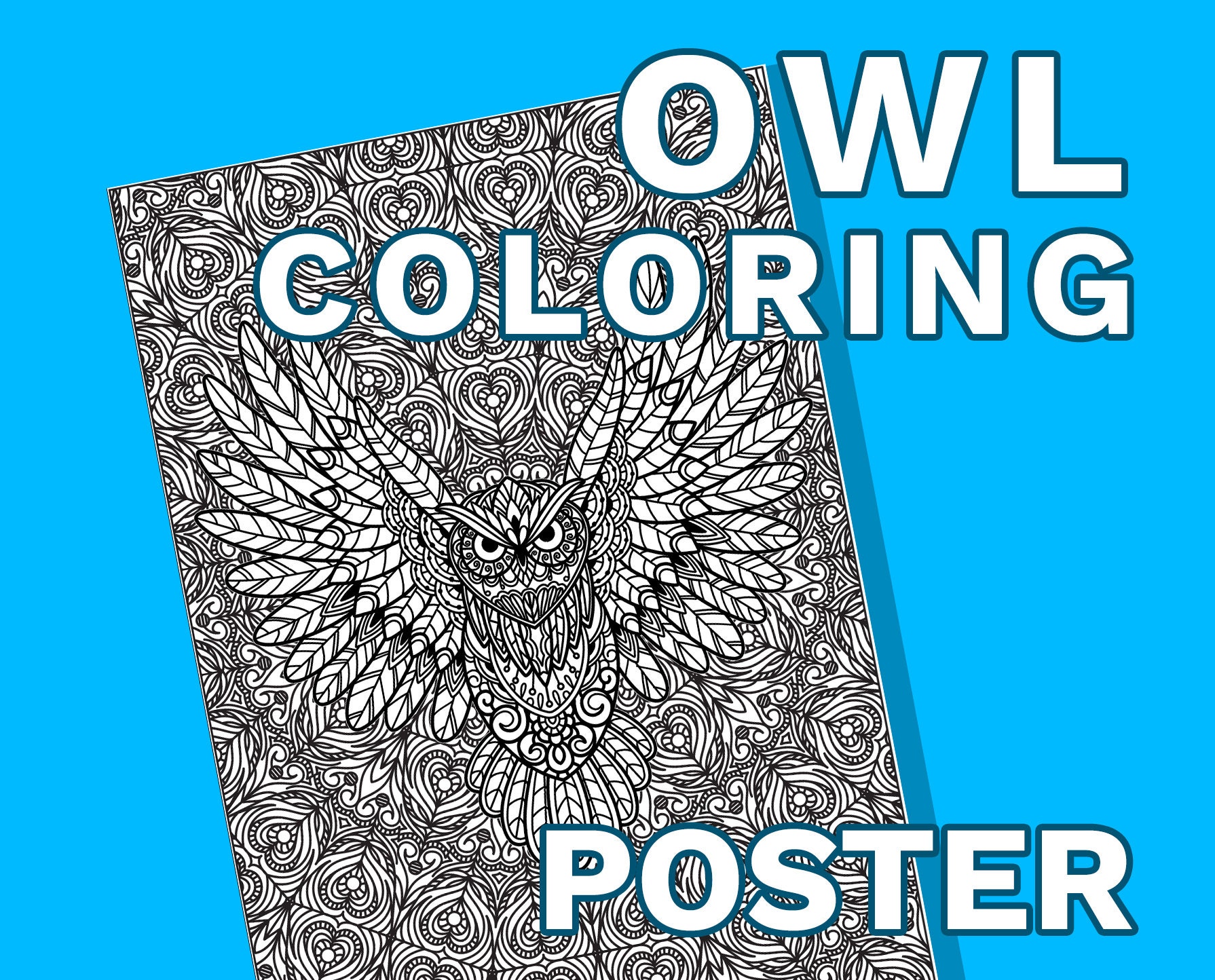 Giant Coloring Poster Adults & Kids - Fun Time for Families, Friends ...