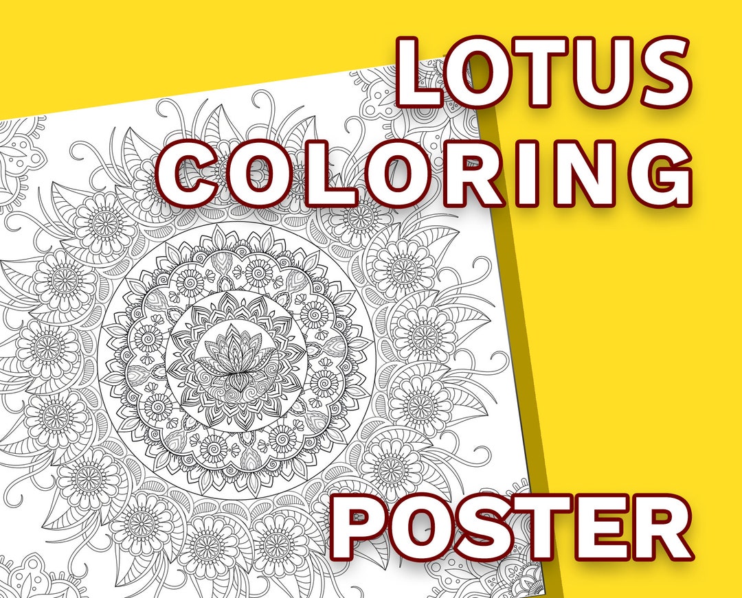 Giant Coloring Poster Adults & Kids - Fun Time for Families, Friends ...