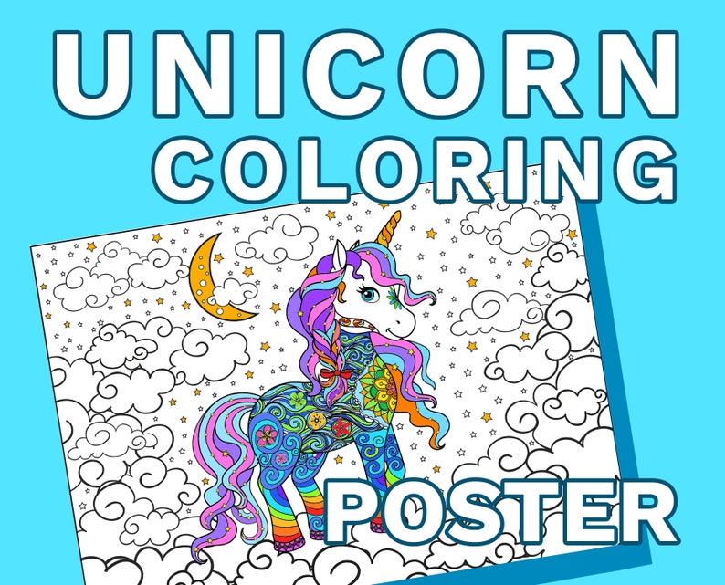 Giant Coloring Poster Adults & Kids - Fun Time for Families, Friends ...
