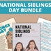 National Siblings Day Printable Bundle, National Siblings Day Prints ...