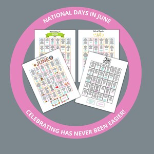 June National Day Calendar Printable | at a Glance Holiday Tracker ...