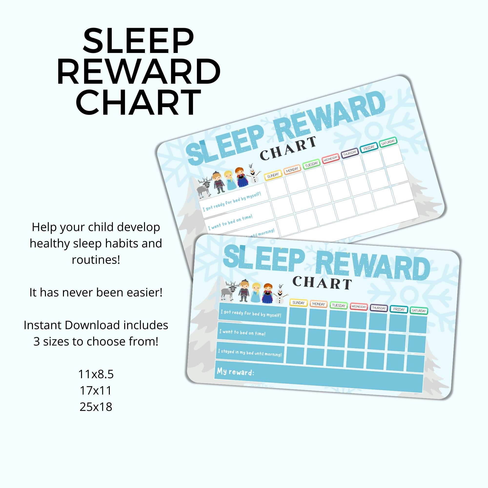 Disney Printable Bedtime Chart