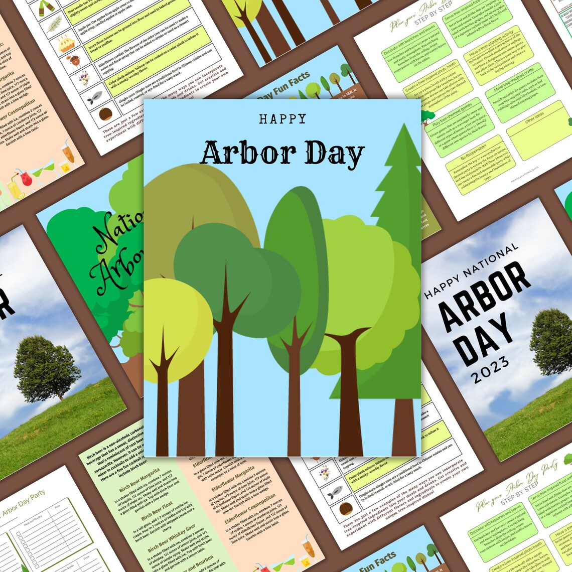 Arbor Day Celebration Printable Bundle, Tree-themed Party, Arbor Day ...