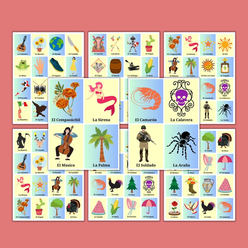 Printable Loteria Game | Mexican Bingo | Digital Download | Cinco De ...