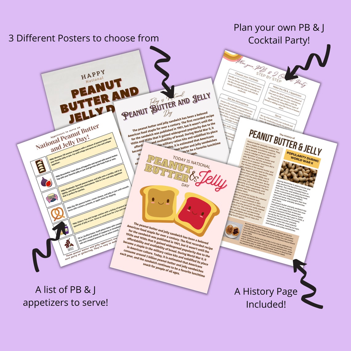 National Peanut Butter and Jelly Day Bundle, Peanut Butter and Jelly ...
