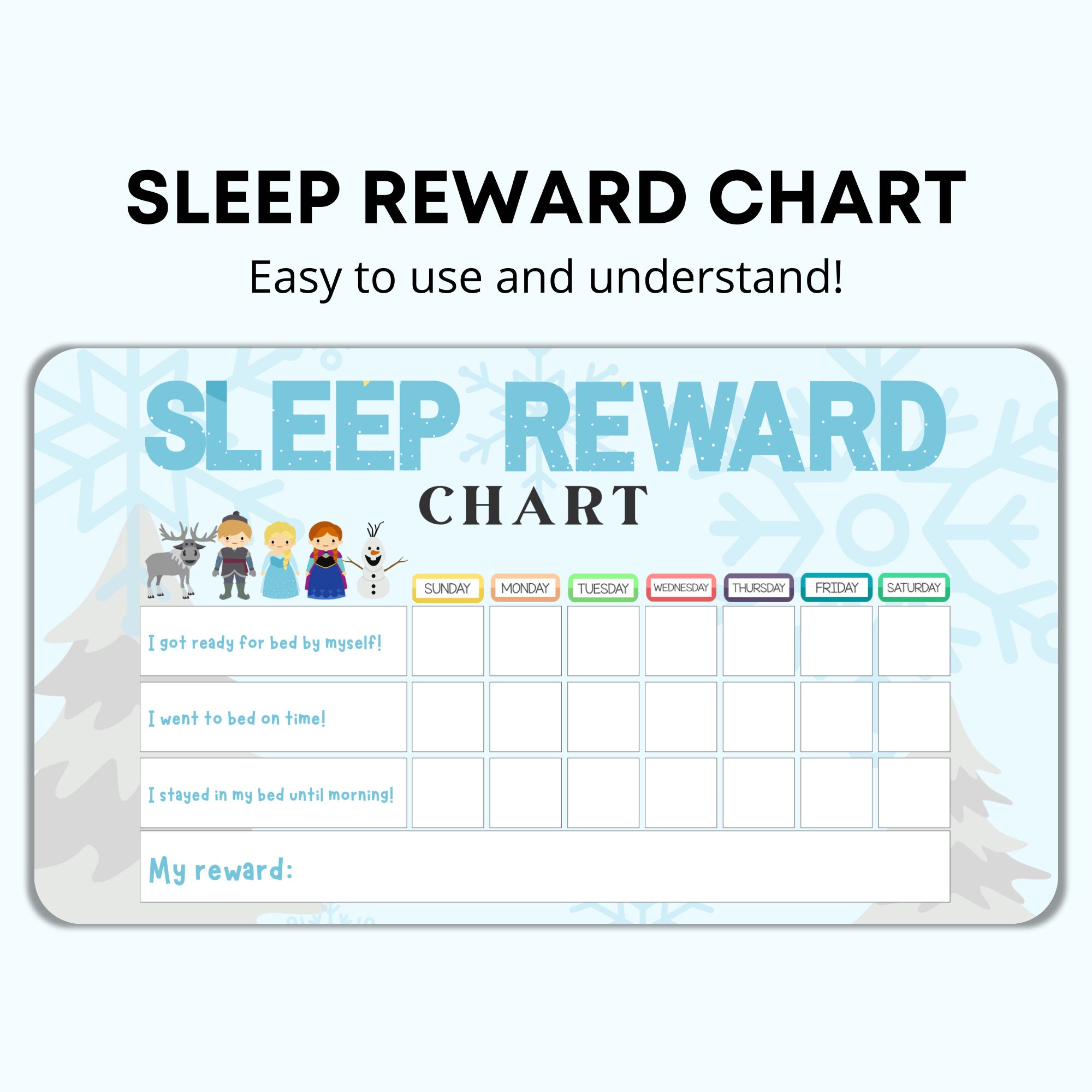 Disney Printable Bedtime Chart