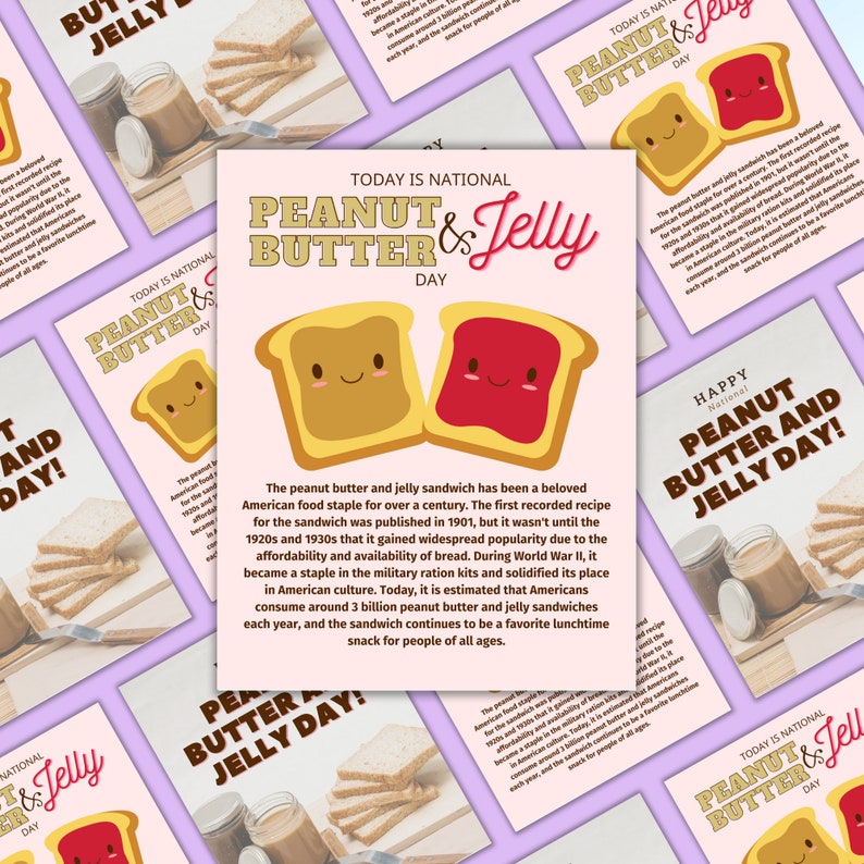 National Peanut Butter and Jelly Day Bundle, Peanut Butter and Jelly ...