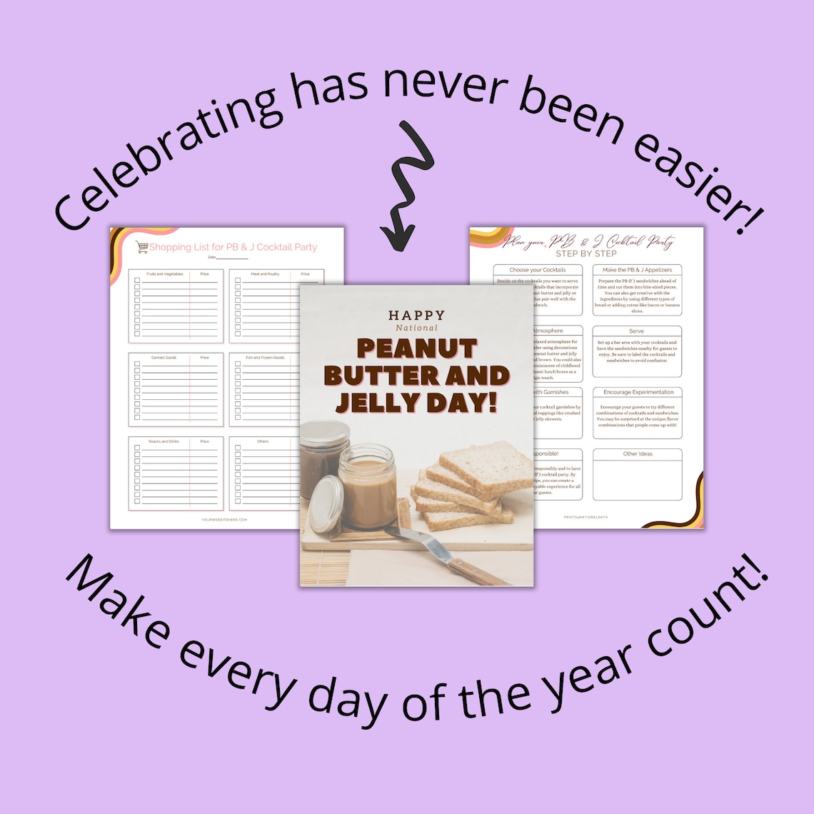 National Peanut Butter and Jelly Day Bundle Peanut Butter and - Etsy