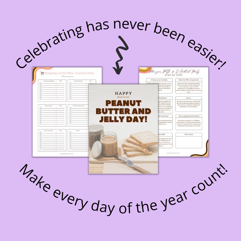 National Peanut Butter and Jelly Day Bundle, Peanut Butter and Jelly ...