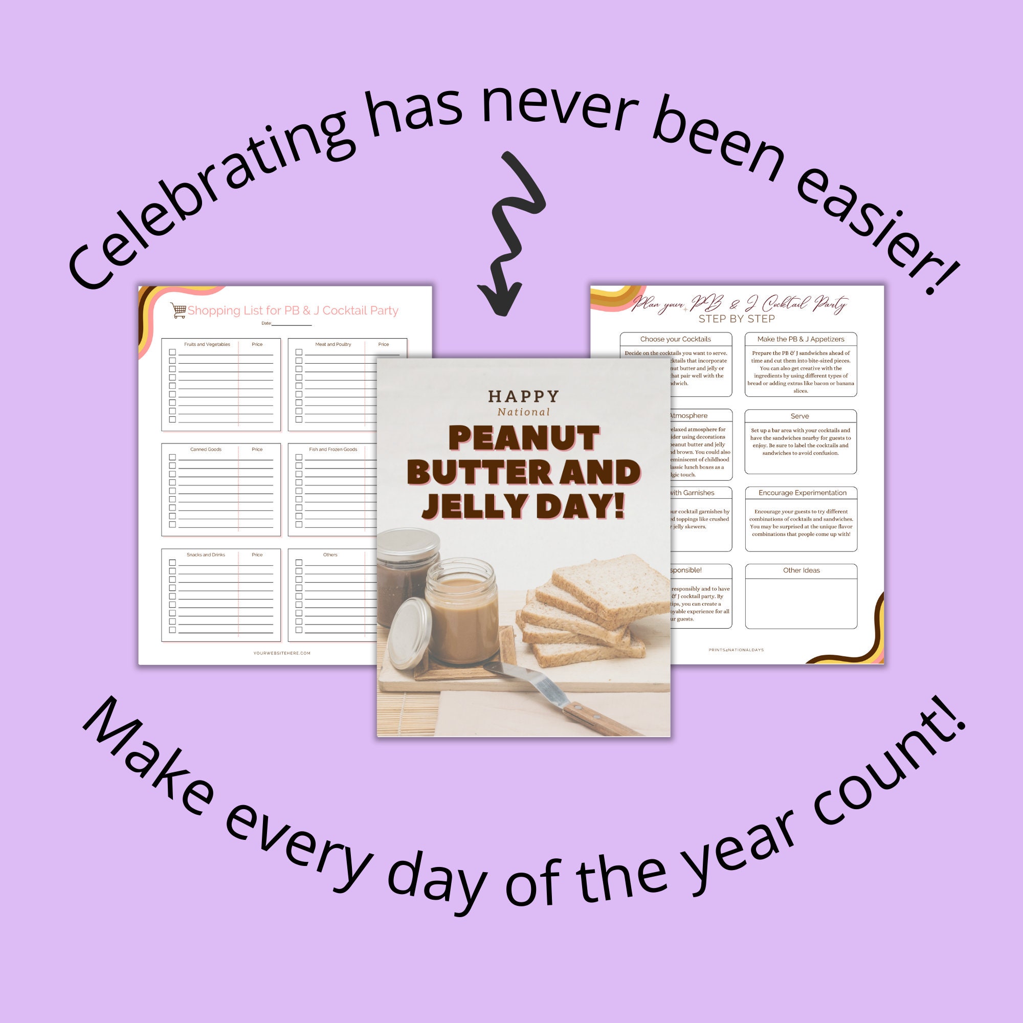 National Peanut Butter and Jelly Day Bundle, Peanut Butter and Jelly ...