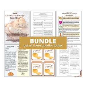 National Sourdough Bread Day Bundle of Printables, Bread Tasting Party ...
