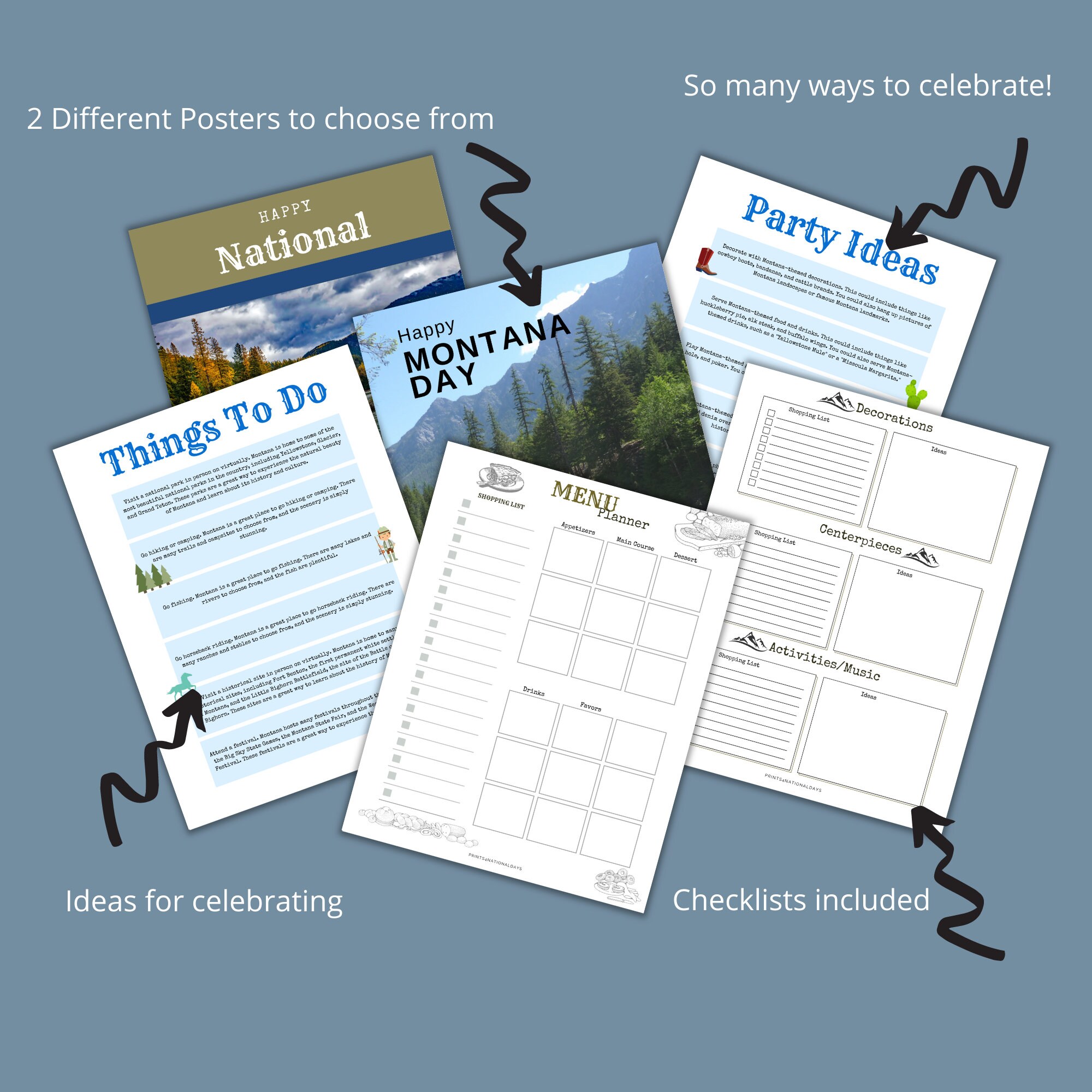National Montana Day Printables, Celebrate Montana Day, Party Planner ...