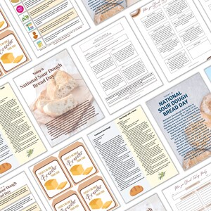 National Sourdough Bread Day Bundle of Printables, Bread Tasting Party ...