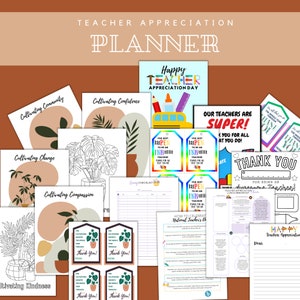 National Teacher Appreciation Day Printables, Celebration Planner and ...