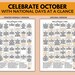 Printable October National Day Calendar | Holiday Tracker at a Glance ...