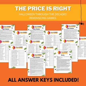 Retro Halloween Price is Right Game | 1950s-1980s Party (instant ...
