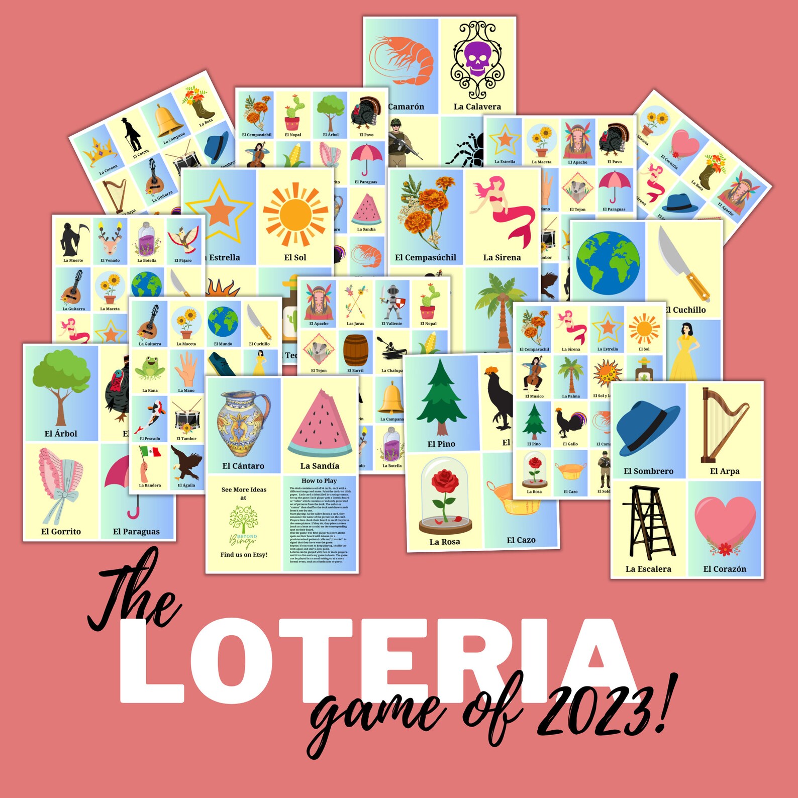 Printable Loteria Game | Mexican Bingo | Digital Download | Cinco De ...
