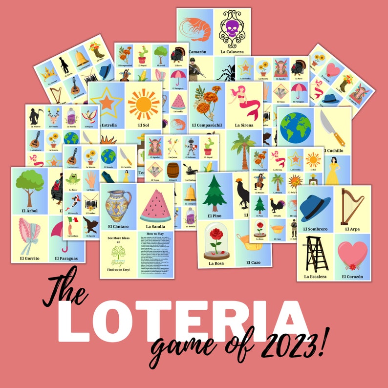 Printable Mexican Loteria Game | Bingo, Spanish Learning (digital ...