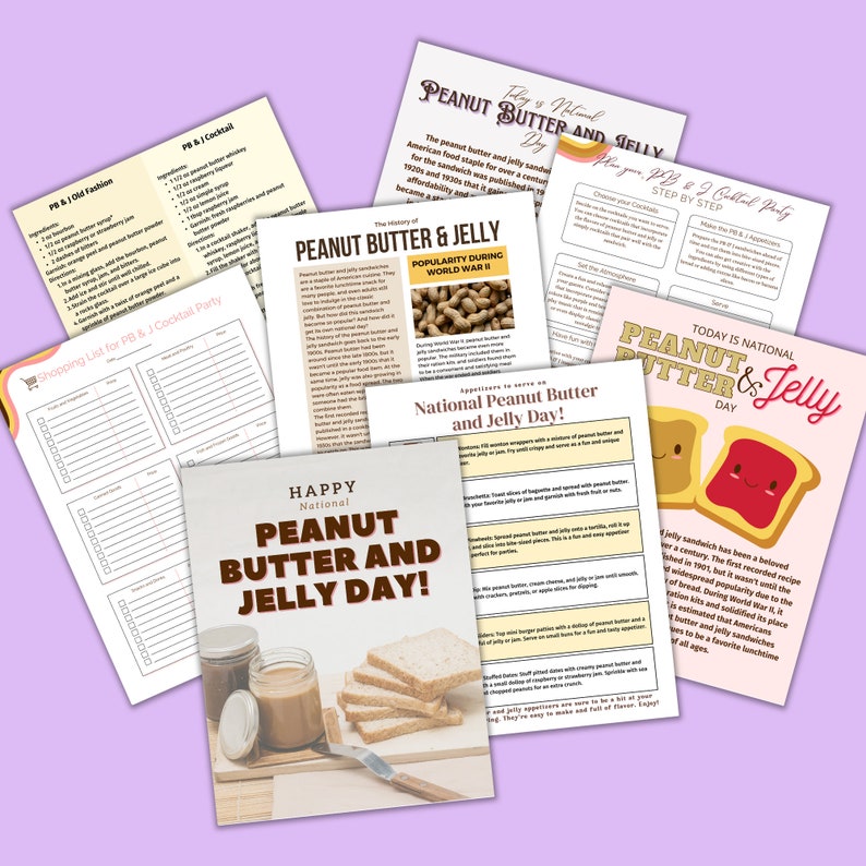 National Peanut Butter and Jelly Day Bundle, Peanut Butter and Jelly ...