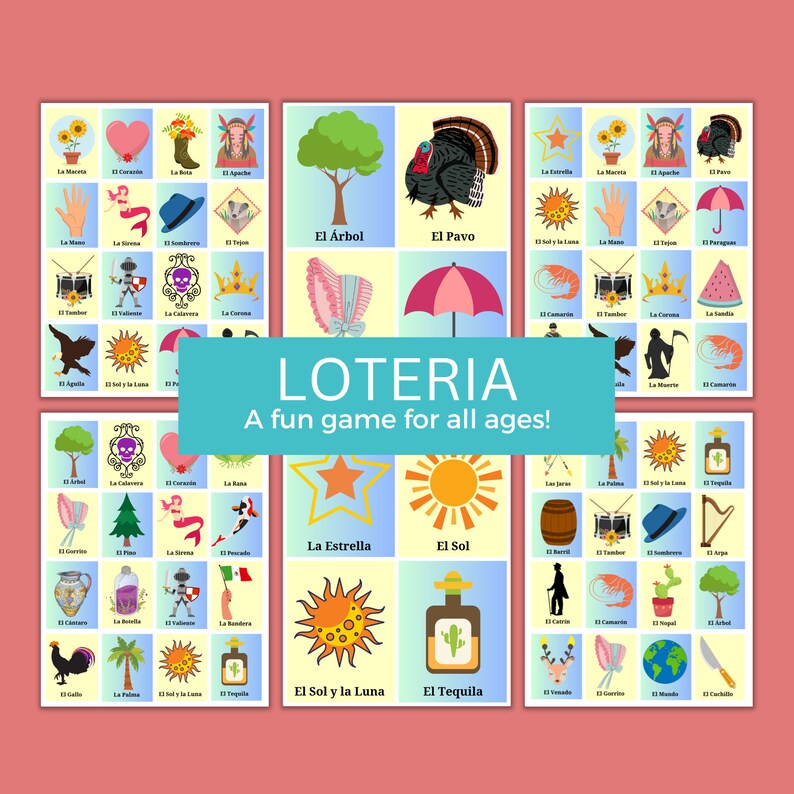 Printable Loteria Game | Mexican Bingo | Digital Download | Cinco De ...