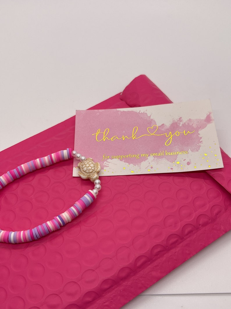 Light Pink, Hot Pink, White, and Purple Bracelet Clay Bead Summer ...