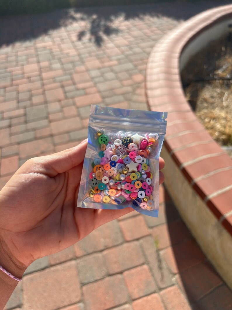 Bead Confetti Bracelet Kit Bead Assortment String Clay Bead Summer ...