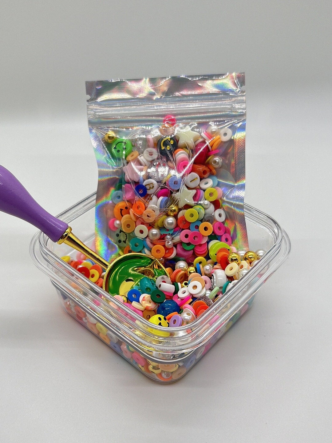 Bead Confetti Bracelet Kit | Bead Assortment + String! | Clay Bead ...