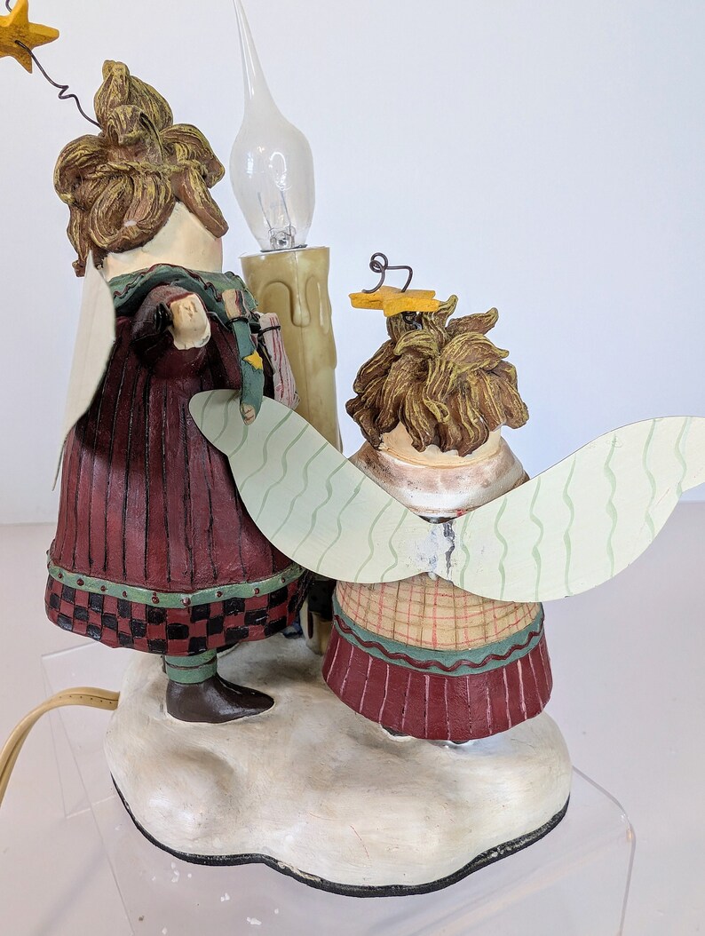 Christmas Angles With Lighted Candle / by Crazy Mountain - Etsy