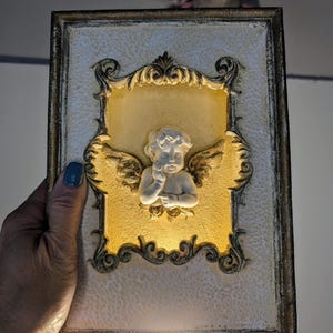 Angel Lighted Shadow Box / Vintage - Etsy