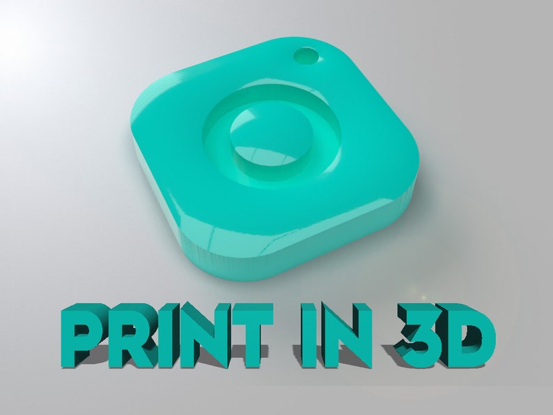 SIZEABLE Instagram Logo STL/3D File - Great for 3d Printers, Cnc ...