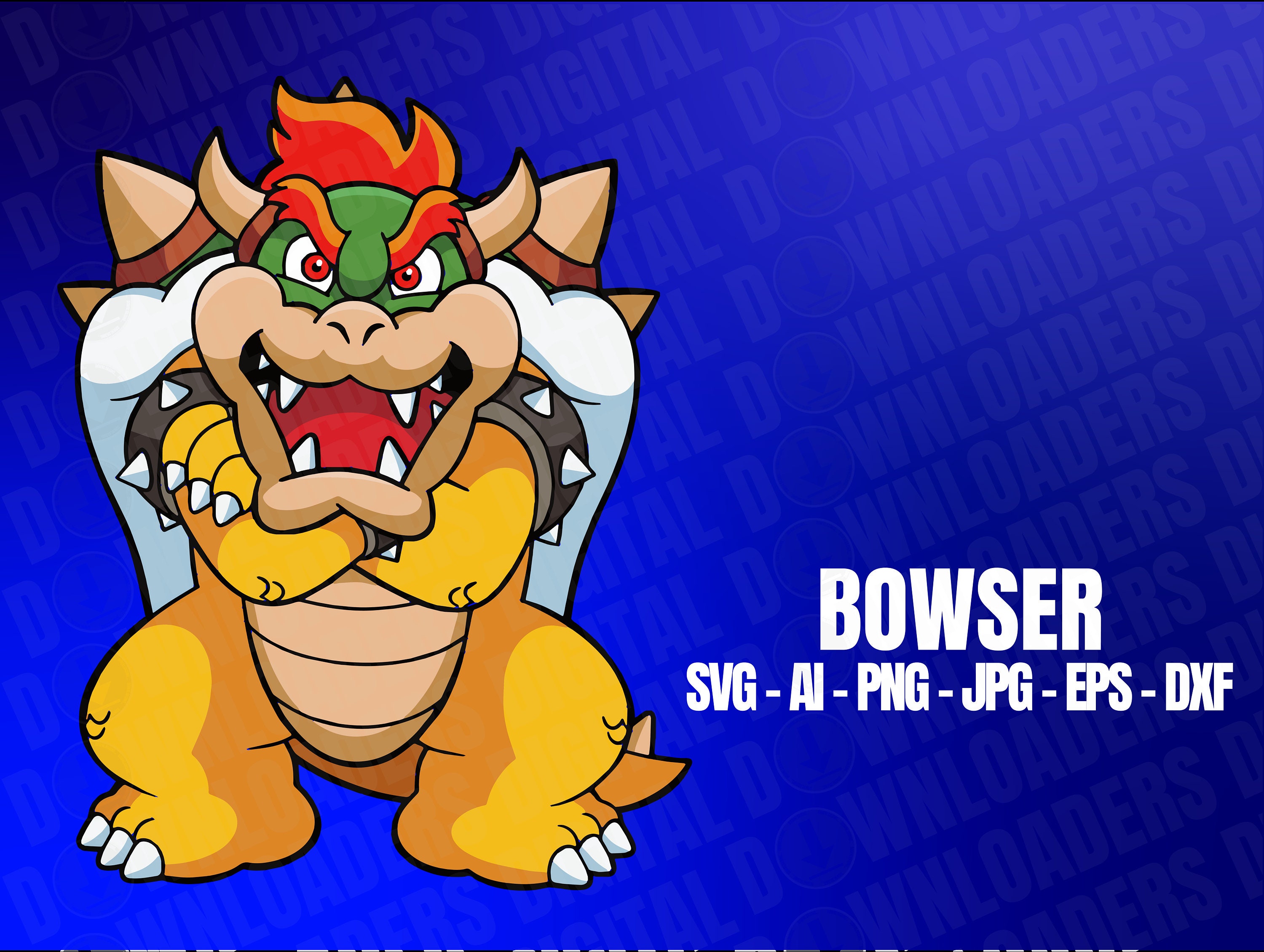 Bowser - SVG, PNG, JPG Vector Files - Etsy