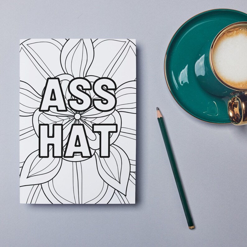 Swear Word Coloring Pages, Adult Coloring Page Printable, Cuss Word ...