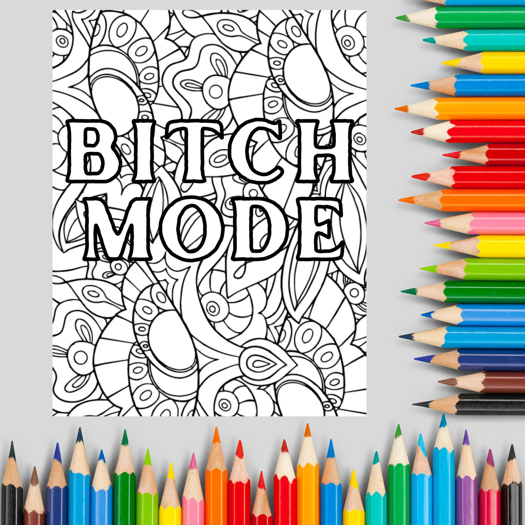 Swear Word Coloring Pages, Adult Coloring Page Printable, Adult ...
