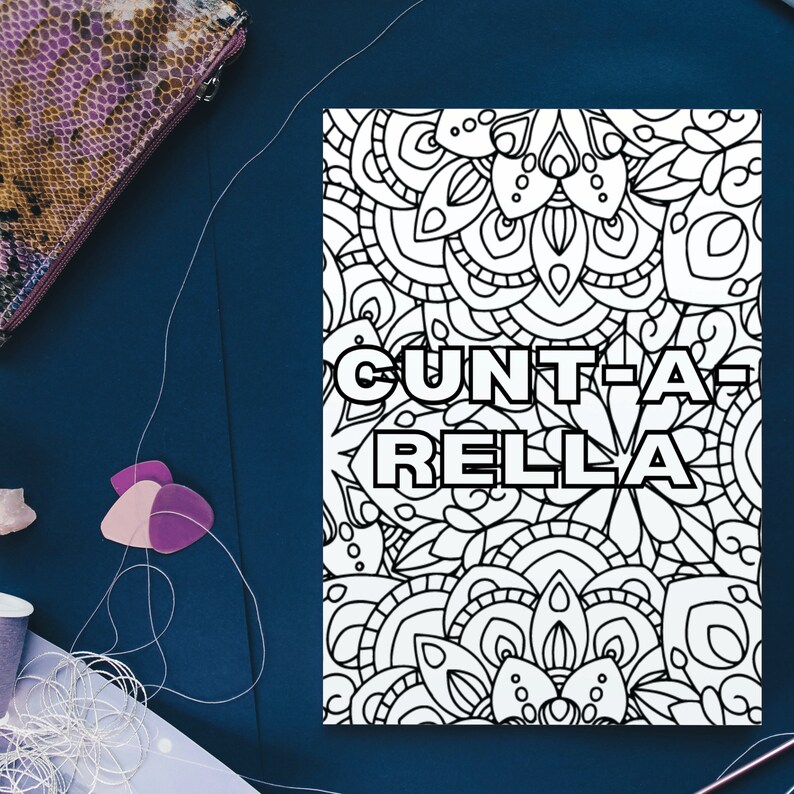 Swear Word Coloring Pages, Adult Coloring Page Printable, Cuss Word ...