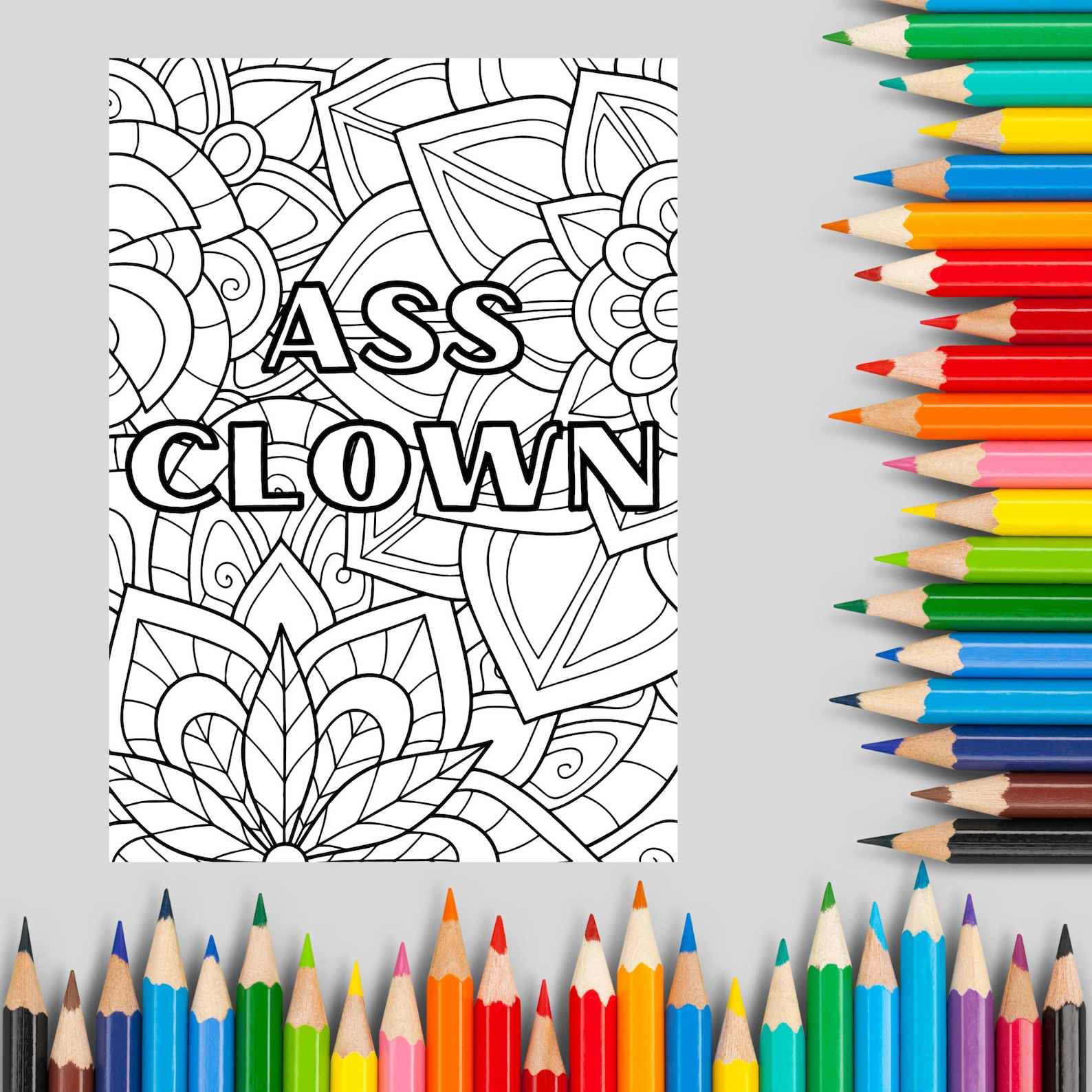 Swear Word Coloring Pages, Adult Coloring Page Printable, Cuss Word ...
