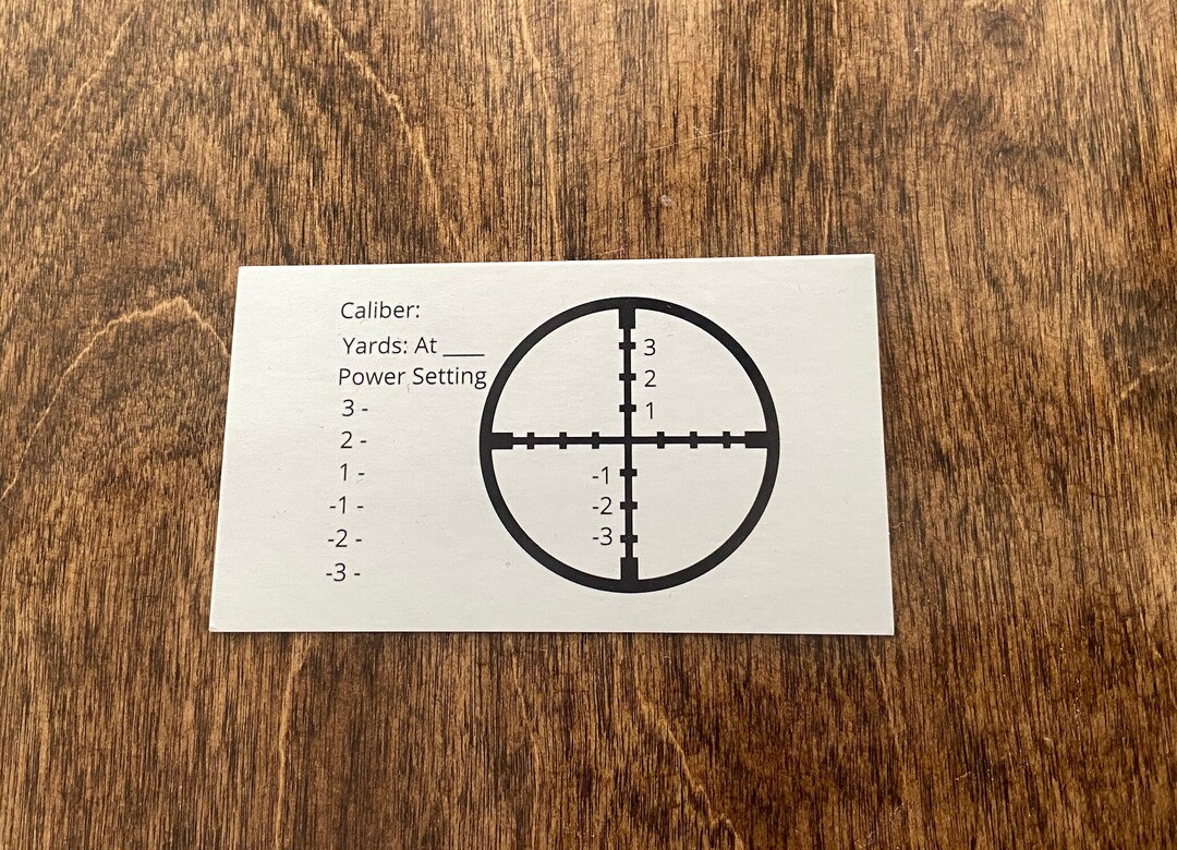 Bullet Drop Card, Custom Bullet Drop Card for Shooting, Hunting ...