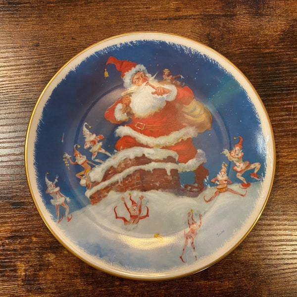Santa Claus Plate - Etsy