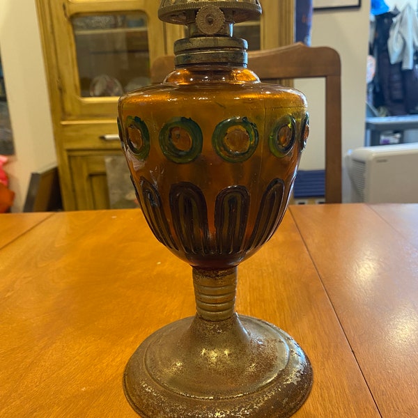 Antique Brass Floor Oil Lamp - Etsy