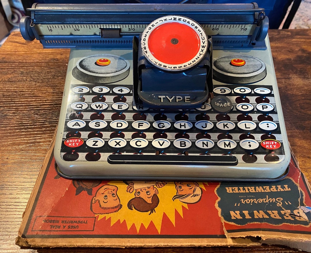 RARE 1970’s Berwin “superior” Typewriter Tin Litho Typing Toy - Etsy