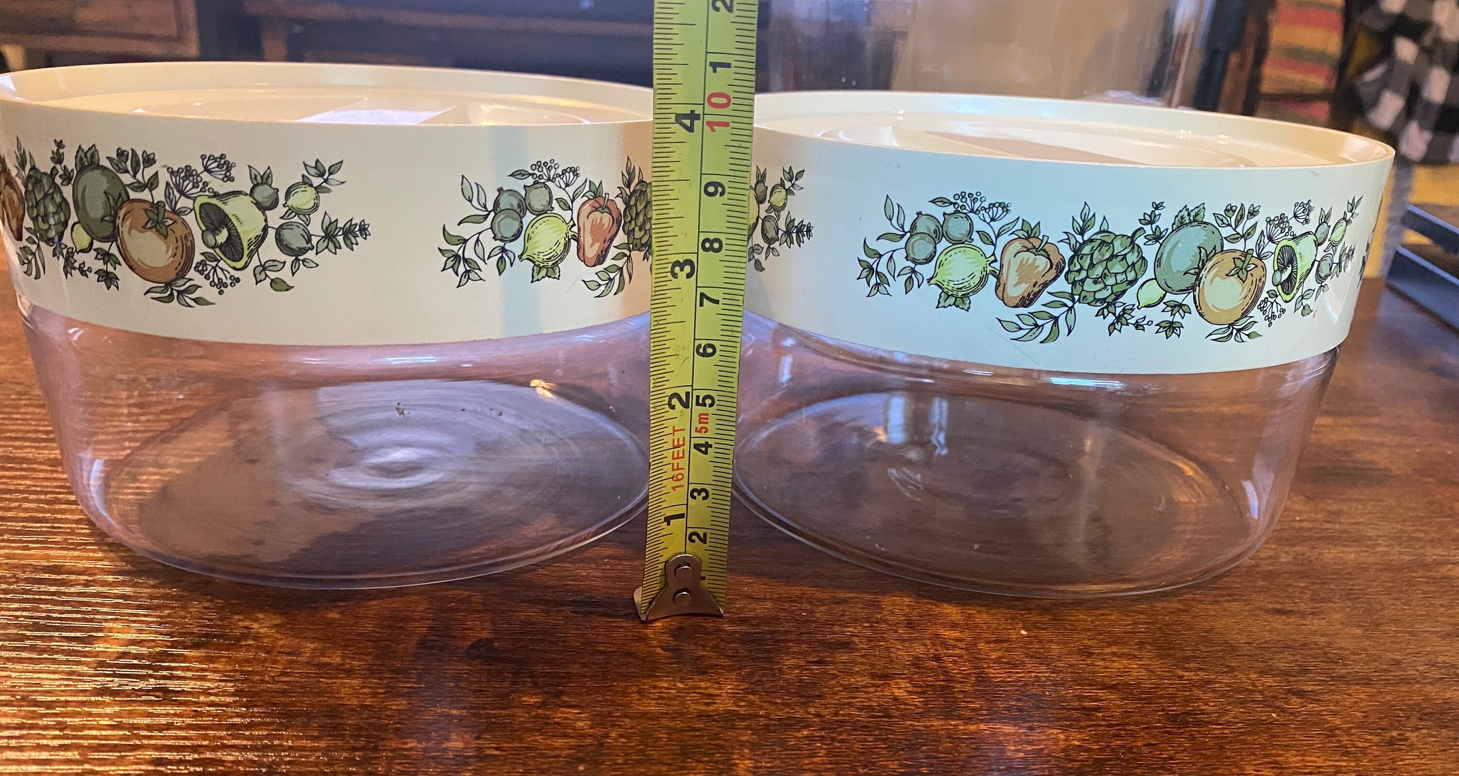 1970s Pyrex Spice of Life Stacking Glass Kitchen Canister Set - Etsy