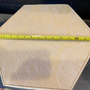 Vintage Hexagonal Off-white Satin Jacquard Hat Box - Etsy