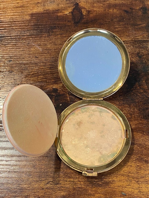 1950’s Brass Coty Compact Mirror - Gem