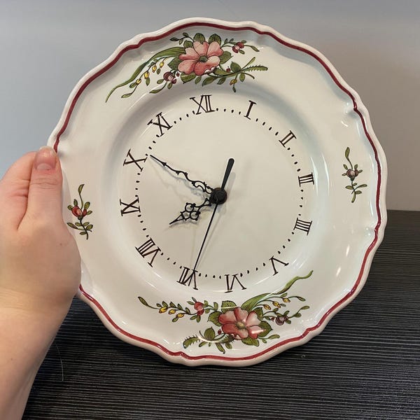 Plate Wall Clock - Etsy