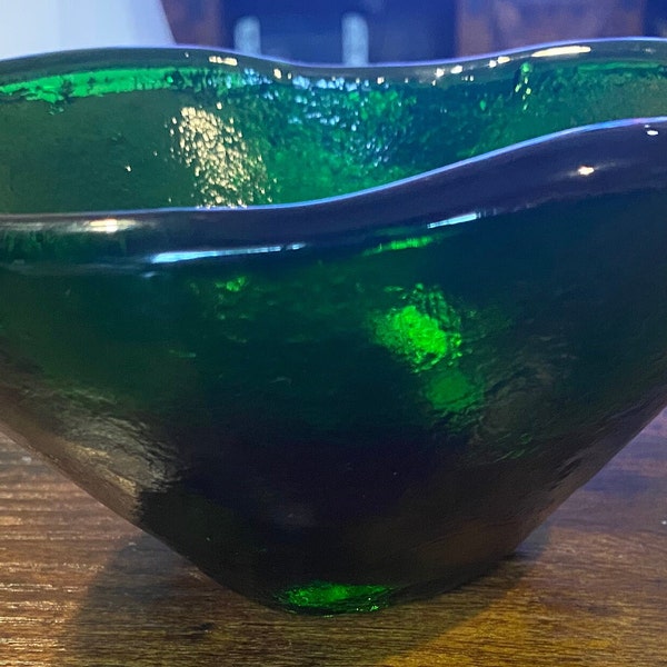 Blenko Green Bowl - Etsy