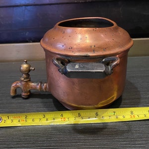 Vintage Copper & Brass Sterno Dispenser Pot - Etsy