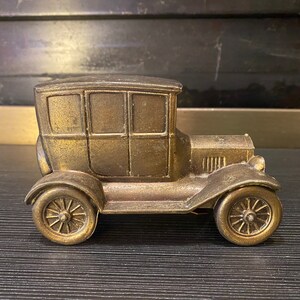 Mid Century Brass Ford Model T Tabletop Statuette Bank - Etsy